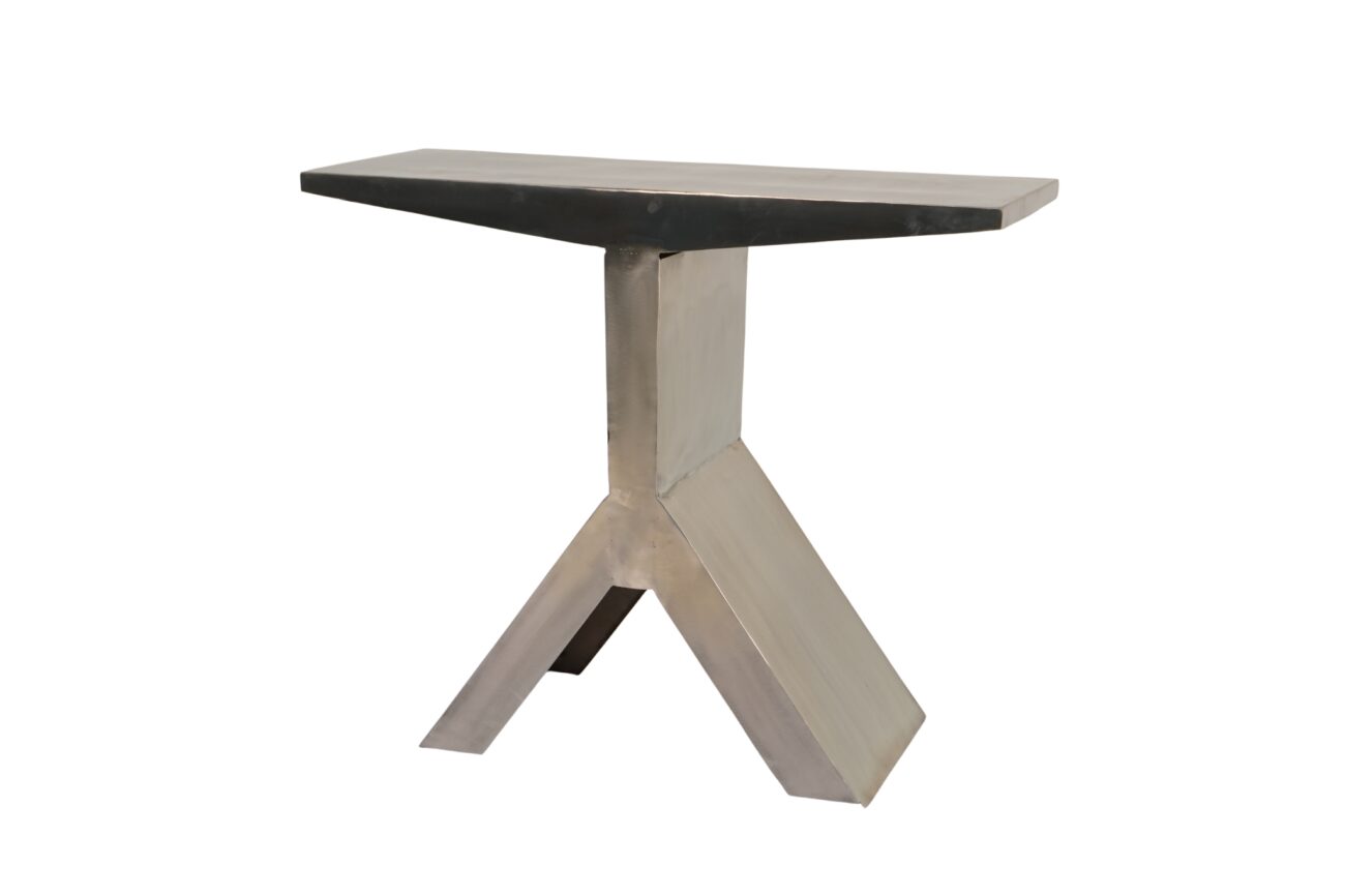 Forged stainless steel console with sheet top – smileinteriors